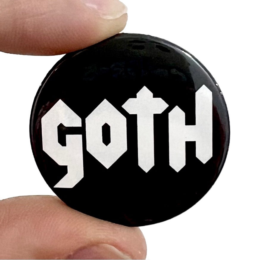 Goth Button Pin Badge – Bite Your Granny