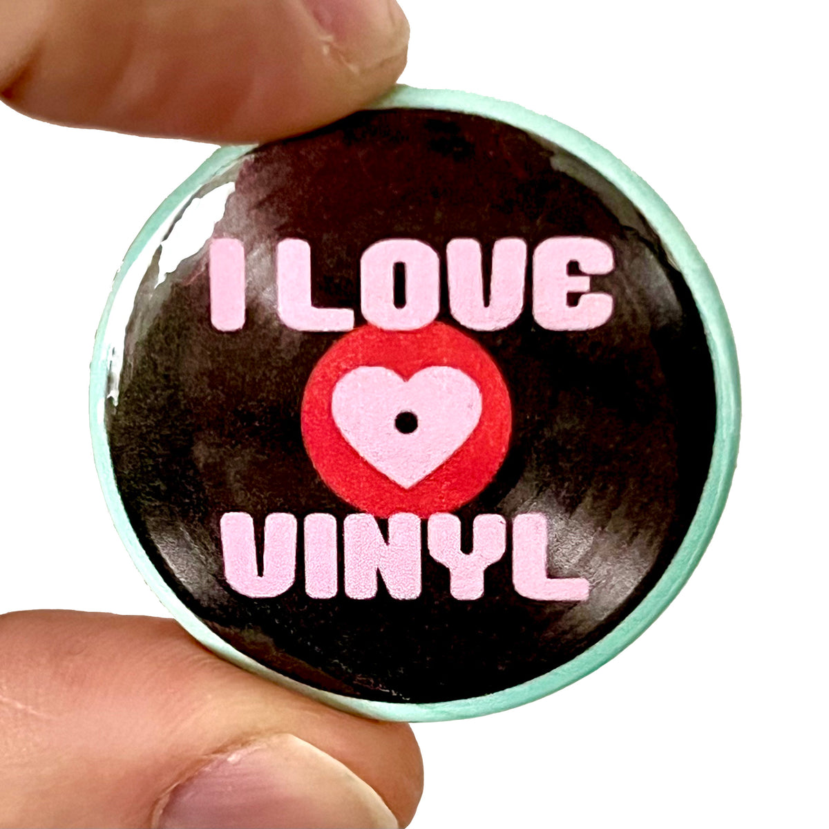 I ️ Vinyl Button Pin Badge – Bite Your Granny