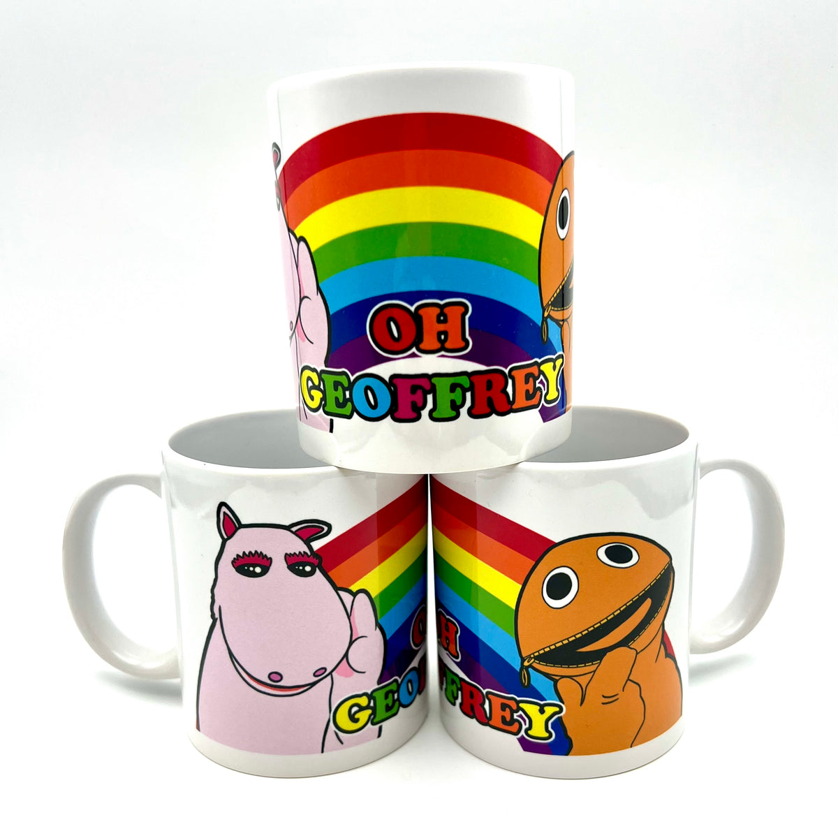 Oh Geoffrey Rainbow Ceramic Mug – Bite Your Granny