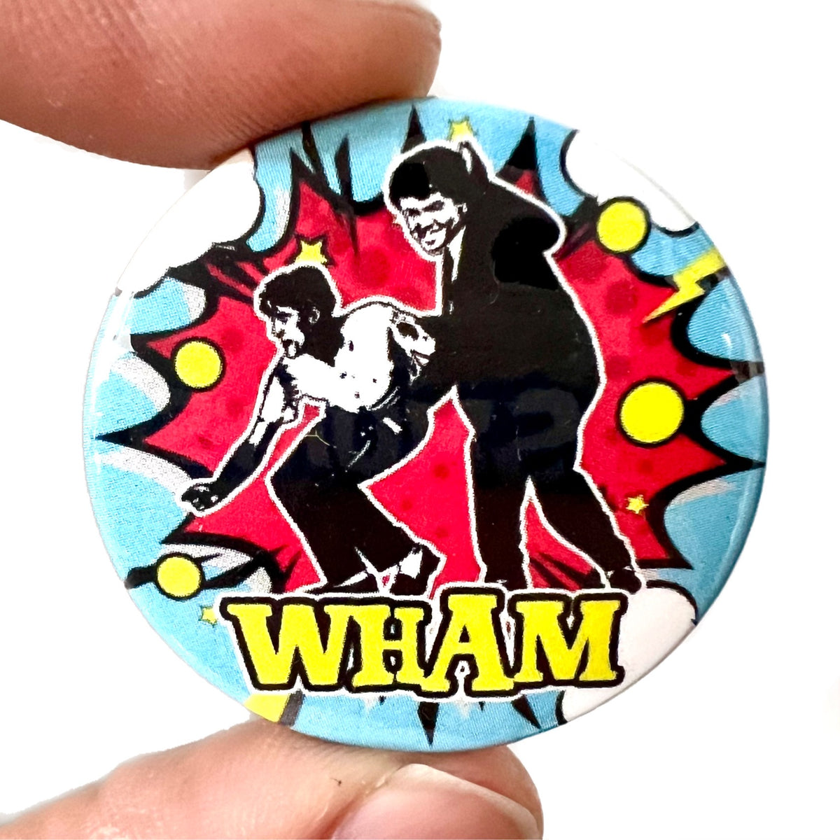 1980s Inspired Wham Pop Art Button Pin Badge – Bite Your Granny