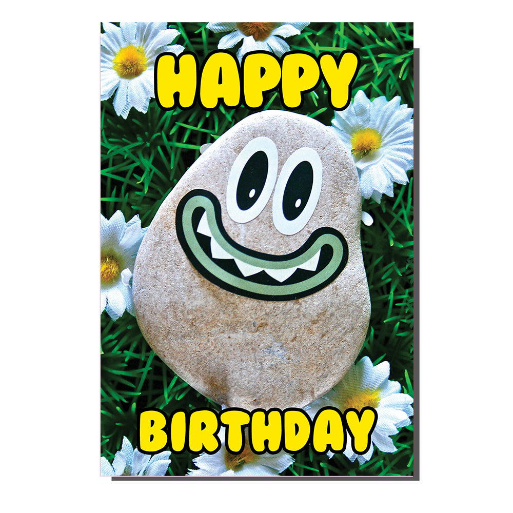 Happy Pebble Birthday Card – Bite Your Granny