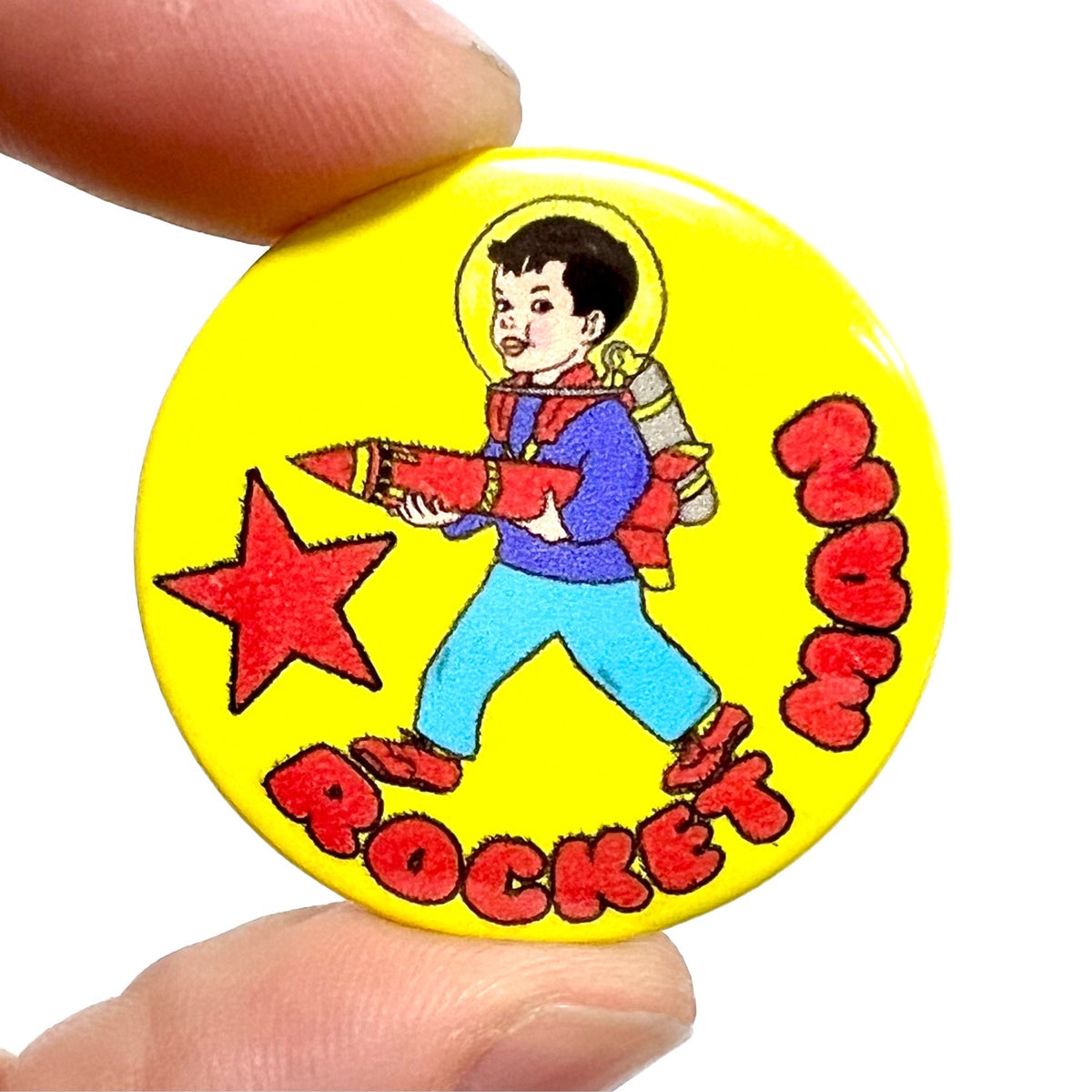 Rocket Man Button Pin Badge – Bite Your Granny