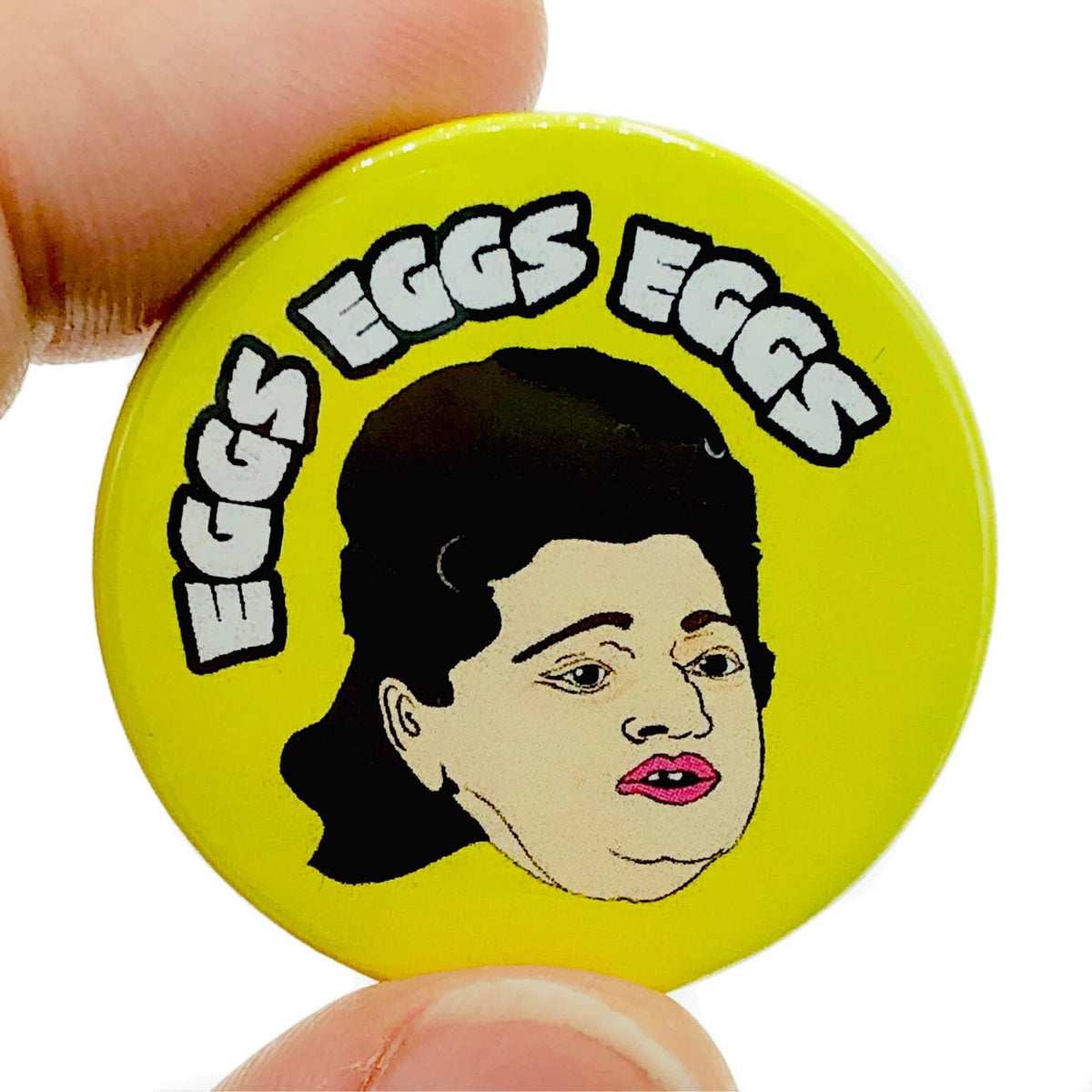 Edith Massey Eggs Eggs Eggs Pink Flamingos Button Pin Badge – Bite Your ...