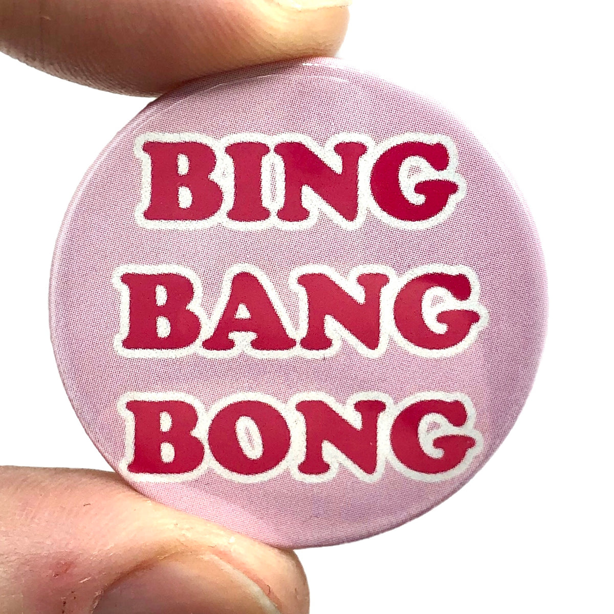 Bing Bang Bong UK Hon Dragrace Inspired Button Pin Badge – Bite Your Granny
