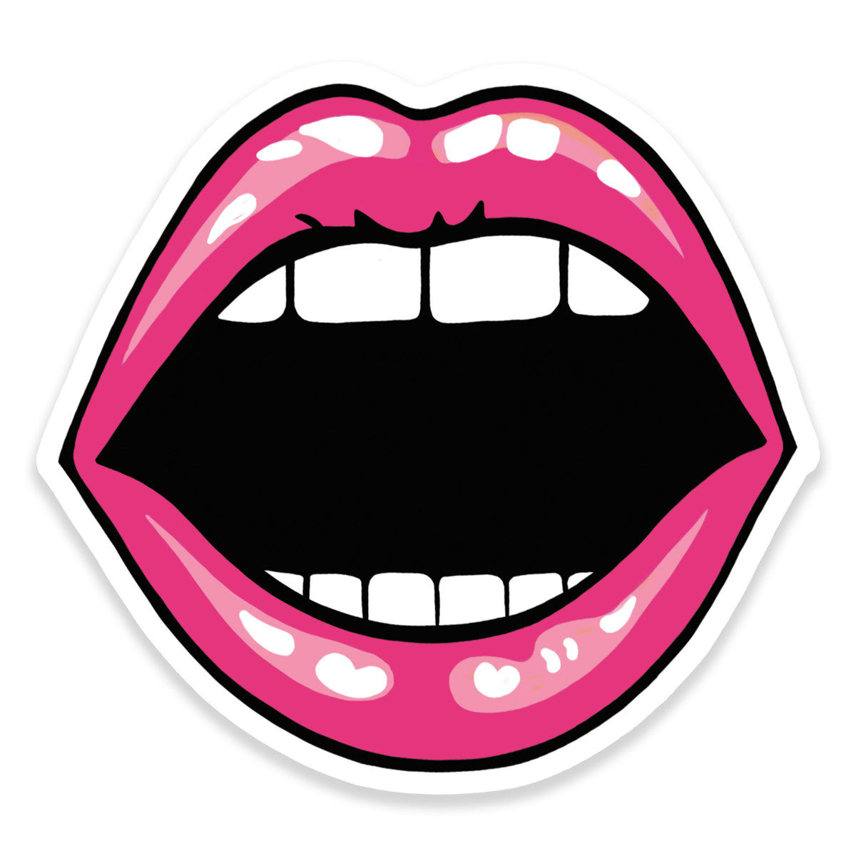 1980s Stylee Lips Vinyl Sticker – Bite Your Granny